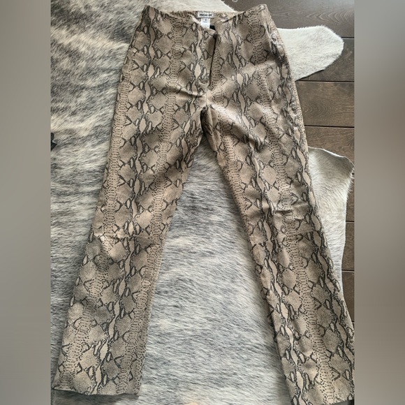 Margaret M | Jeans | Python Print Leather Pants By Margaretm Looks Like Real Snakeskin S8 | Poshmark